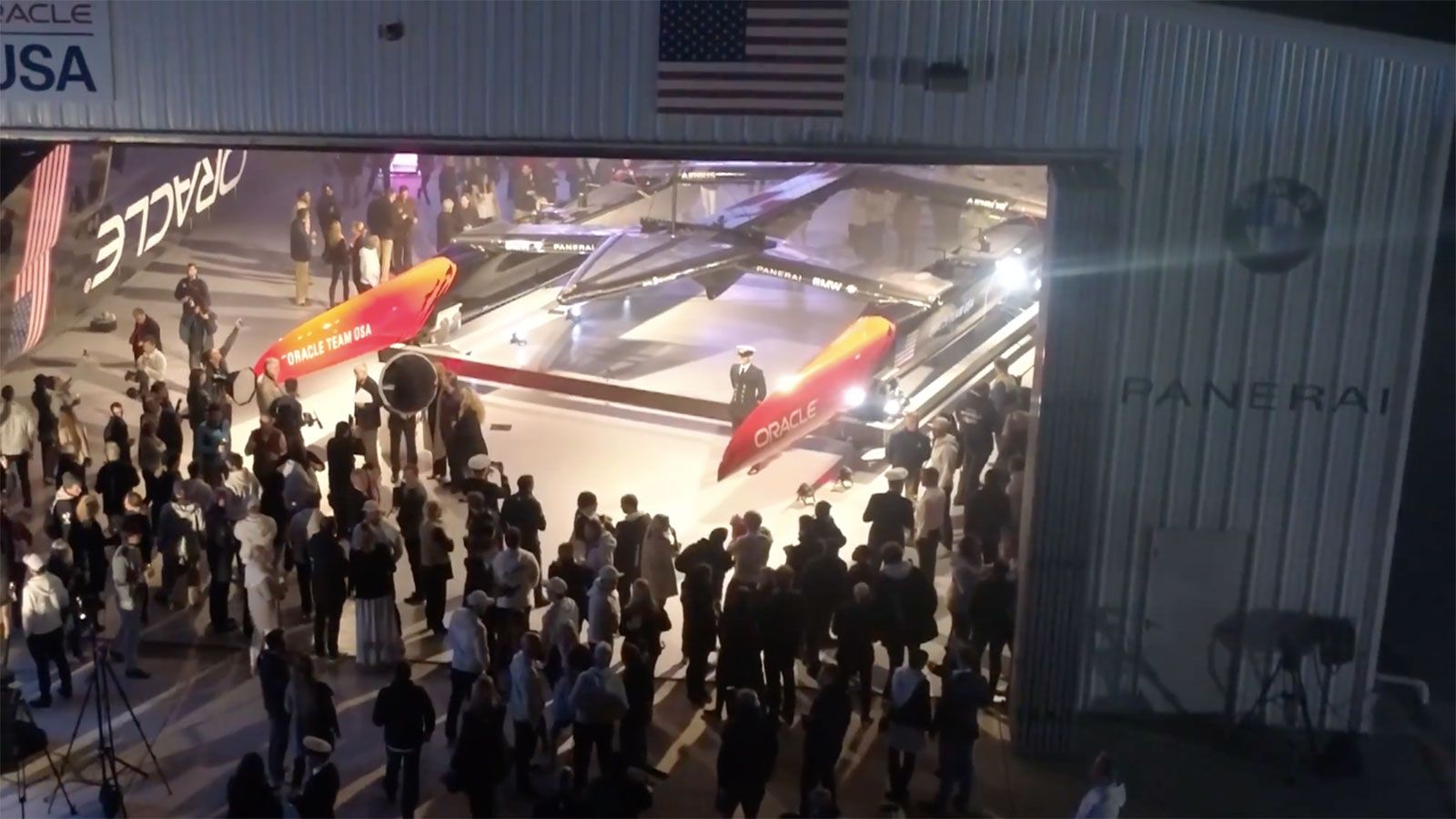 Oracle Team USA reveals America's Cup racing boat